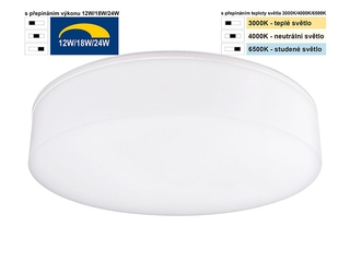 Svítidlo koupelnové LED Boxter K30 CCT 24W 2400lm 3000-6500K IP54 | UNI ...