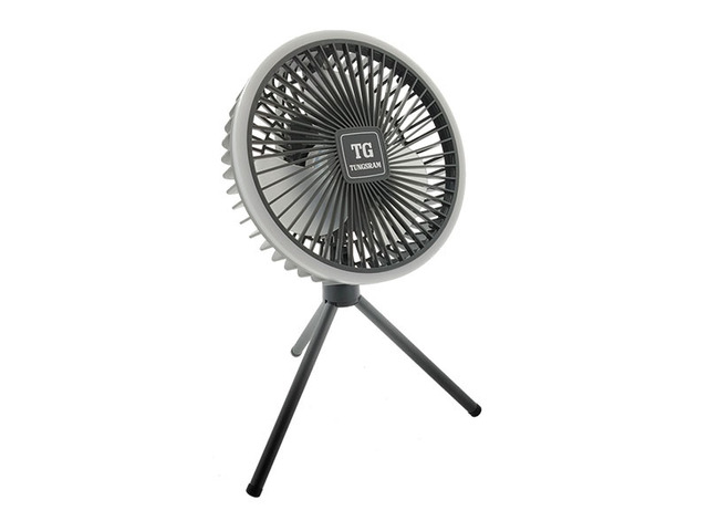 Stolní ventilátor nabíjecí USB + světlo, šedá | UNI HOBBY - rozumíme ...