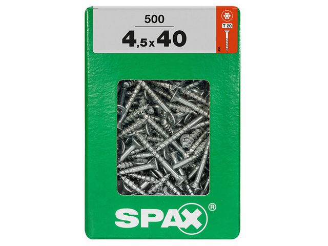 Vrut 4,5x40, zápustná hlava, T-STAR plus, WIROX, 500 ks (XL) | UNI HOBBY - rozumíme českým kutilům