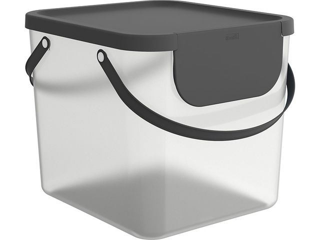 Box na prací prášek ALBULA 40 l, transparent/antracit | UNI HOBBY ...