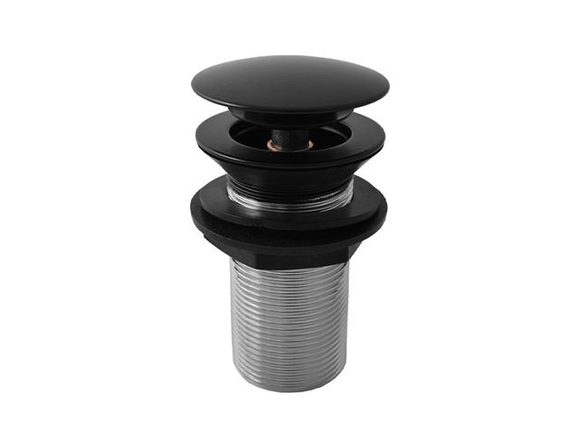 Výpusť umyvadlová 5/4" Click-Clack, bez přepadu, černá matná | UNI ...