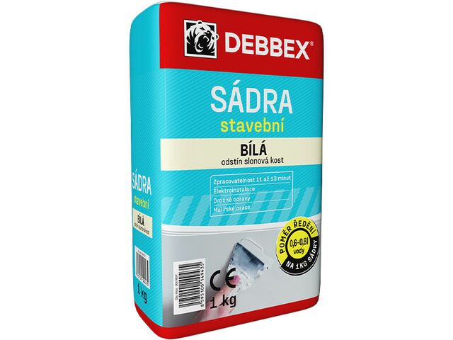 Sádra stavební 1kg | UNI HOBBY - rozumíme českým kutilům